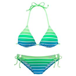 Venice Beach Bikini Damen Gr&ouml;&szlig;e XS himmelblau / neongr&uuml;n / wei&szlig;