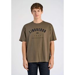 LINDBERGH Herren Kurzarmshirt "T-Shirt (Kurzarm) Relaxed Fit"dk dusty braun, Gr. XXXL, unifarben, Obermaterial: 100% Baumwolle, Shirts