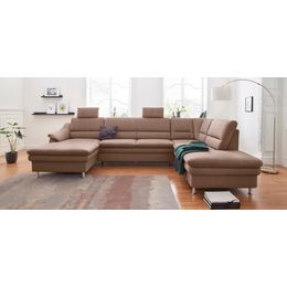 Sit & More Wohnlandschaft SIT & MORE, B:324cm H:90cm T:90cm, braun, Luxus-Microfaser 1 (100% Polyester);Luxus-Microfaser 2 (100% Polyester);Luxus-Microfaser