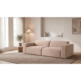 3-Sitzer OTTO HOME, B:248cm H:70cm T:96cm, beige, 100% Polyester, Sofas, "Clayton Breite 248 cm", in einem trendigen Cord-Bezug, verschiedene