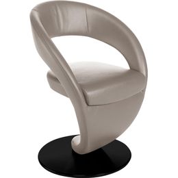 K+w Komfort & Wohnen Esszimmerstuhl, B:62cm H:86cm T:61cm, grau, K+W KOMFORT & WOHNEN, Bronco: Nappaleder pigmentiert, Dickleder, 1, 3/1, 5mm, mit rustikal gek&ouml;rnten