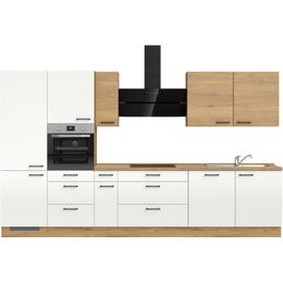 K&uuml;chenzeile Nobilia, B:360,3cm H:216,6cm T:60cm, wei&szlig;, Komplettk&uuml;chen-Sets, ""MIAMI", NEU: individuell anpassbar mit gratis Profi-Beratung",