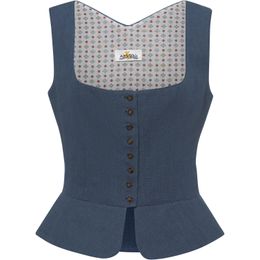 Almsach Leinenmieder mit Sch&ouml;&szlig;chen Blau (Gr&ouml;&szlig;e: 42)