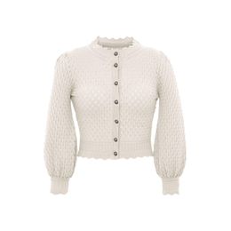 Kr&uuml;ger KR&Uuml;GER Damen Strickjacke "Strickjacke 275167", wei&szlig;, Gr. XXL, Obermaterial: 60% Baumwolle CO. 30% Polyamid PA. 10% Wolle WO., Strickjacken