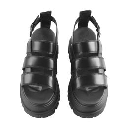Buffalo Damen Sandale "Buffalo Damen Buffalo Aspha Fsh Ot Vegan Box", Gr. 40schwarz, Kunstfaser, unifarben, Schuhe