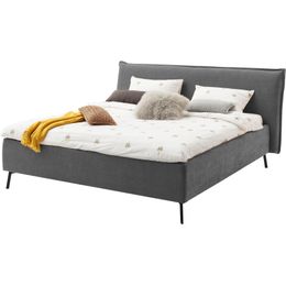 Polsterbett Home Affaire, B:223cm L:231cm, grau, 85% Polyester, 15% Viskose, Betten, "Aurela, liebevoll verarbeitete Biese & wahweise &Uuml;berl&auml;nge",