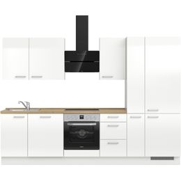 K&uuml;chenzeile Nobilia, B:300,3cm H:216,6cm T:60cm, wei&szlig;, Komplettk&uuml;chen-Sets, ""Flash II", NEU: individuell anpassbar mit gratis Profi-Beratung",