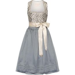 Kr&uuml;ger Kr&uuml;ger Collection Midi Dirndl mit Zick-Zack-Muster Grau (Gr&ouml;&szlig;e: 46)