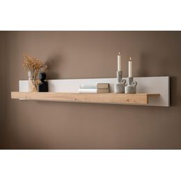 Wandboard Home Affaire, B:189cm H:20cm T:15cm, braun, Holzwerkstoff, Regale, "Sonora, modernes Wandregal, Wandhalter mit Ablagefl&auml;che, 189 cm breit",