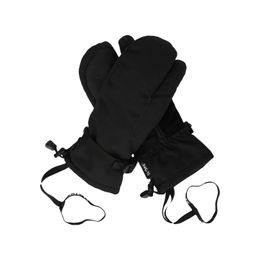 SLOPE Damen F&auml;ustlinge "Flynn", schwarz, Gr. XL, unifarben, 100% Polyester, Handschuhe, im praktischen Dreifinger-Design