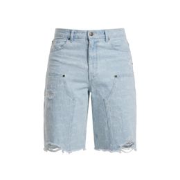 Karl Kani Herren Shorts "Karl Kani Herren Karl Kani Og Heavy Distressed Wavy Print", blau, Gr. 28, unifarben, 100% Baumwolle, Hosen