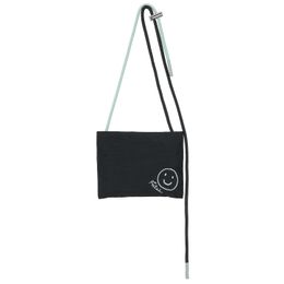 Damen Schultertasche "Fritzi ME Cross Smile", Fritzi aus Preussen, schwarz, Nylon, unifarben, Taschen, mit fr&ouml;hlichen Smile-Print