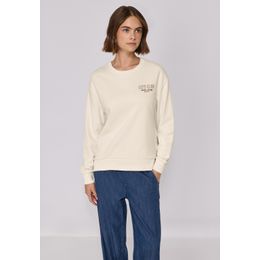 Damen Sweatshirt, beige, Gr. 46, STREET ONE STUDIO, unifarben, Sweatware, 65% Baumwolle, 35% Polyester, Sweatshirts, im soften Baumwoll-Mix