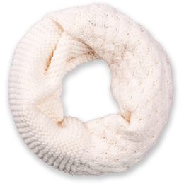 styleBREAKER Damen Strickschal "Strick Loop mit Mustermix", wei&szlig;, Modisch, Obermaterial: 100% Viskose CV., Modet&uuml;cher