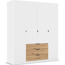 Dreht&uuml;renschrank Rauch, B:181cm H:210cm T:54cm, wei&szlig;, Holzwerkstoff, Schr&auml;nke, "Kleiderschrank Schrank Garderobe Schlafzimmerschrank DAVOA", mit