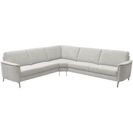 Ecksofa Home Affaire, B:283cm H:85cm T:263cm, grau, 76% Polyacryl, 24% Polyester, Wohnzimmer, Sofas, "Solvaro, optional motorischer Sitzvorzug,