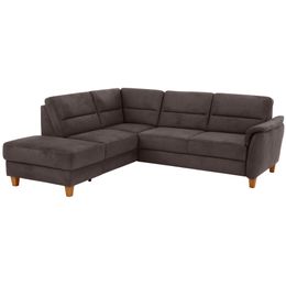 Ecksofa Home Affaire, B:236cm H:89cm T:212cm, braun, 100% Polyester;Struktur (100% Polyester);Luxus-Microfaser in Lederoptik (100% Polyester),