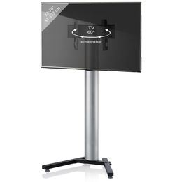Wohnzimmertisch Vcm, B:90cm T:72cm, silber, Regale, "TV Fernseh St&auml;nder Standfu&szlig; Alu Stadino Maxi"