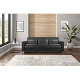 3-Sitzer OTTO HOME, B:222cm H:97cm T:100cm, grau, Echtleder 100% Echtleder;Kunstleder 100% Polyurethan, Sofas, "LUND,Naturleder, 222 cm, man. o.