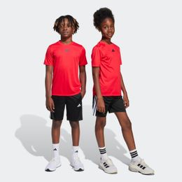 Jungen Trainingsanzug "TRAIN ESSENTIALS 3-STREIFEN KIDS -SET", rot, Gr. 176, adidas Sportswear, Obermaterial: 100% Polyester, Sportanz&uuml;ge