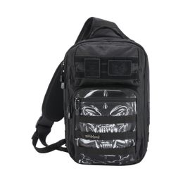 Brandit Damen Schultertasche "Brandit Unisex Mot&ouml;rhead US Cooper Sling Large", schwarz, Polyester, unifarben, Taschen