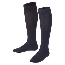 Falke Kinder Kniestr&uuml;mpfe "Family", Gr. 35, blau, Obermaterial: 92% Baumwolle CO. 7% Polyamid PA. 1% Elasthan EL., glatt, Socken