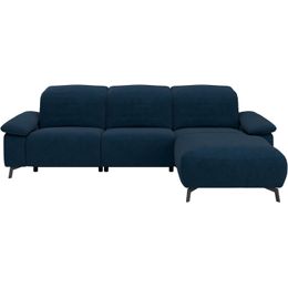 Ecksofa Musterring, B:280cm H:83cm T:180cm, blau, 16% Baumwolle, 79% Polyester, 5% Polyacryl, Wohnzimmer, Sofas, "MR 370, intelligenter Komfort im