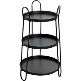 Beistelltisch HAKU, B:43cm H:72cm T:43cm, schwarz, Wohnzimmer, Tische, "Sofatisch, Wohnzimmertisch", rund - aus Metall Schwarz - &Oslash;/H 43/72 cm