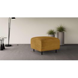 Polsterhocker OTTO HOME, B:70cm H:46cm T:70cm, gelb, 100% Polyester, Hocker, "ARROS klein mit Wellenunterfederung, Ma&szlig;e B/T/H: 70/70/46 cm", passend