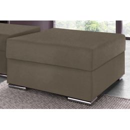 Hocker Collection AB, B:100cm H:40cm T:70cm, braun, Struktur (100% Polyester);Kunstleder SOFTLUX / Struktur (80% Polyester; 20% Polyacryl);Microfaser