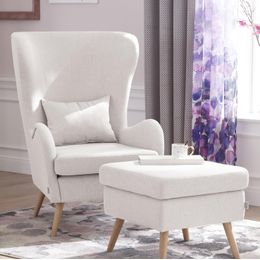 Sessel OTTO HOME, B:78cm H:118cm T:94cm, beige, Struktur fein (100% Polyester), Wohnzimmer, Sessel, "Salla auch in Fellimitat und Feincord, viele