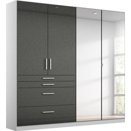 Dreht&uuml;renschrank Rauch, B:181cm H:197cm T:54cm, wei&szlig;, Holzwerkstoff, Schr&auml;nke, "Kleiderschrank Schrank Garderobe Garderobenschrank HOMBURG", mit