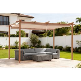 Pavillon Konifera, beige, Garten, Pavillons, "Pergola Tilos", verschiedene Gr&ouml;&szlig;en/Farben