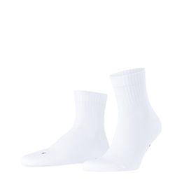 Falke Herren Kurzsocken "Run Rib", wei&szlig;, Gr. 46, glatt, Obermaterial: 70% Baumwolle CO. 28% Polyamid PA. 2% Elasthan EL., Socken