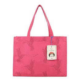 Damen Shopper "Fritzi x Frida Kahlo", Fritzi aus Preussen, pink, 55% Baumwolle, 45% Polyester, gemustert, Taschen, mit Kolibri-Print