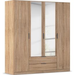 Kleiderschrank Rauch, B:181cm H:197cm T:54cm, braun, Holzwerkstoff, Kinderzimmer, Schr&auml;nke, "Dreht&uuml;renschrank Schrank Garderobe Ankleide Schlafzimmer
