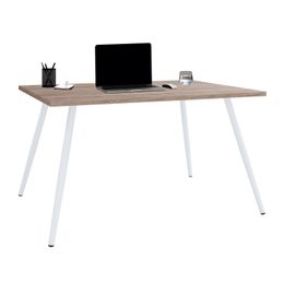 Schreibtisch Vcm, B:138cm T:50cm, braun, B&uuml;ro, Tische, "Schreibtisch B&uuml;rotisch Computertisch Salia 138x50"