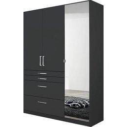 Kleiderschrank Rauch, B:136cm H:197cm T:54cm, grau, Holzwerkstoff, Kinderzimmer, Schr&auml;nke, "Harburg im Schlafzimmer", Schlafzimmerschrank Schrank