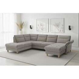 Sit & More Wohnlandschaft SIT & MORE, B:292cm H:90cm T:212cm, beige, 100% Polyester, Sofas, "Pamela U-Form, B: 292 cm, optional Schlaffunktion &