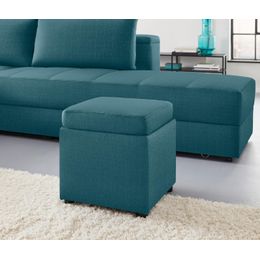 Hocker, B:45cm H:47cm T:45cm, blau, LOOKS by Wolfgang Joop, Wohnzimmer, Hocker, "LooksIII", inklusive Stauraum, wandelbar zum Tisch