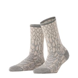 Falke Damen Socken "Owl Rhapsody", Gr. 35, grau, Obermaterial: 75% Baumwolle CO. 21% Polyamid PA. 3% Polyester PES. 1% Elasthan EL., gl&auml;nzend, Socken