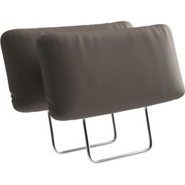 Sit & More Sofa-Kopfst&uuml;tze SIT & MORE, B:50cm H:25cm, braun, Holzwerkstoff, Kopfst&uuml;tzen, "Pamela, Leder, 2 St&uuml;ck, B: 50 cm", verschiedene Farben