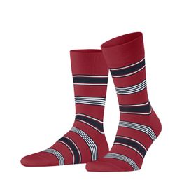 Falke Damen Socken "Marina Stripe", Gr. 41, rot, Obermaterial: 92% Baumwolle CO. 6% Polyamid PA. 2% Elasthan EL., glatt, Socken