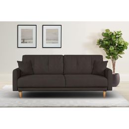 2-Sitzer OTTO HOME, B:165cm H:89cm T:100cm, schwarz, 88% Polyester, 9% Rayon, 3% Nylon, Sofas, "TRIPLO mit Wellenunterfederung, Ma&szlig;e B/T/H: