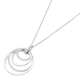Damen Kette mit Anh&auml;nger "Anh&auml;nger, 4 Ringe beweglich, Silber 925", onesize, Silber 925 (Sterlingsilber), wei&szlig;, Giorgio Martello MILANO, Silber 925