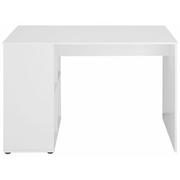 Schreibtisch FMD, B:117cm H:75cm T:73cm, wei&szlig;, B&uuml;ro, Tische, "Gent", mit 4 seitlichen F&auml;chern