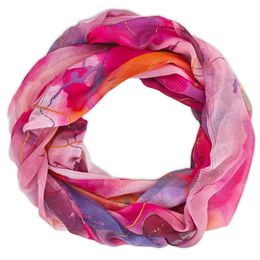 styleBREAKER Damen Loop "Loop Aquarell Glow Metallic Akzente", pink, Modisch, Obermaterial: 100% Viskose CV., Modet&uuml;cher
