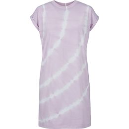 Urban Classics Damen Shirtkleid "Urban Classics Damen Ladies Tie Dye Dress", lila, Basic, Gr. S, 100% Baumwolle, Kleider