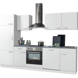 Wiho-K&uuml;chen K&uuml;che WIHO K&Uuml;CHEN, B:280cm, grau, Komplettk&uuml;chen-Sets, "Kiel", Breite 280 cm, inklusive E-Ger&auml;te