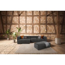 Ecksofa W.Schillig, B:341cm H:66cm T:164cm, grau, Longlife Xtra-Leder Z69: Das feinnarbige, gedeckte Softleder Z69 besticht durch seine